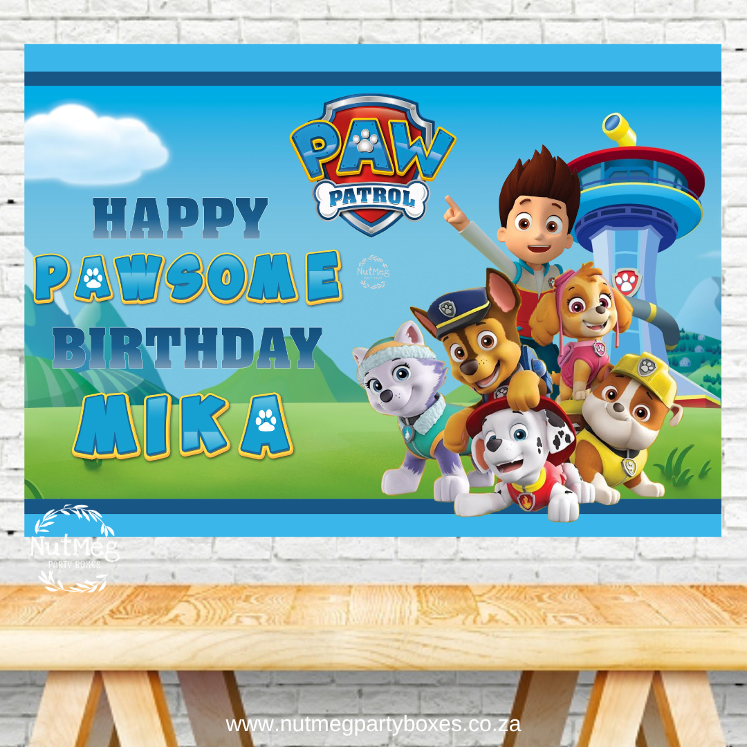 Backdrop - Paw Patrol – NutMeg Party Boxes