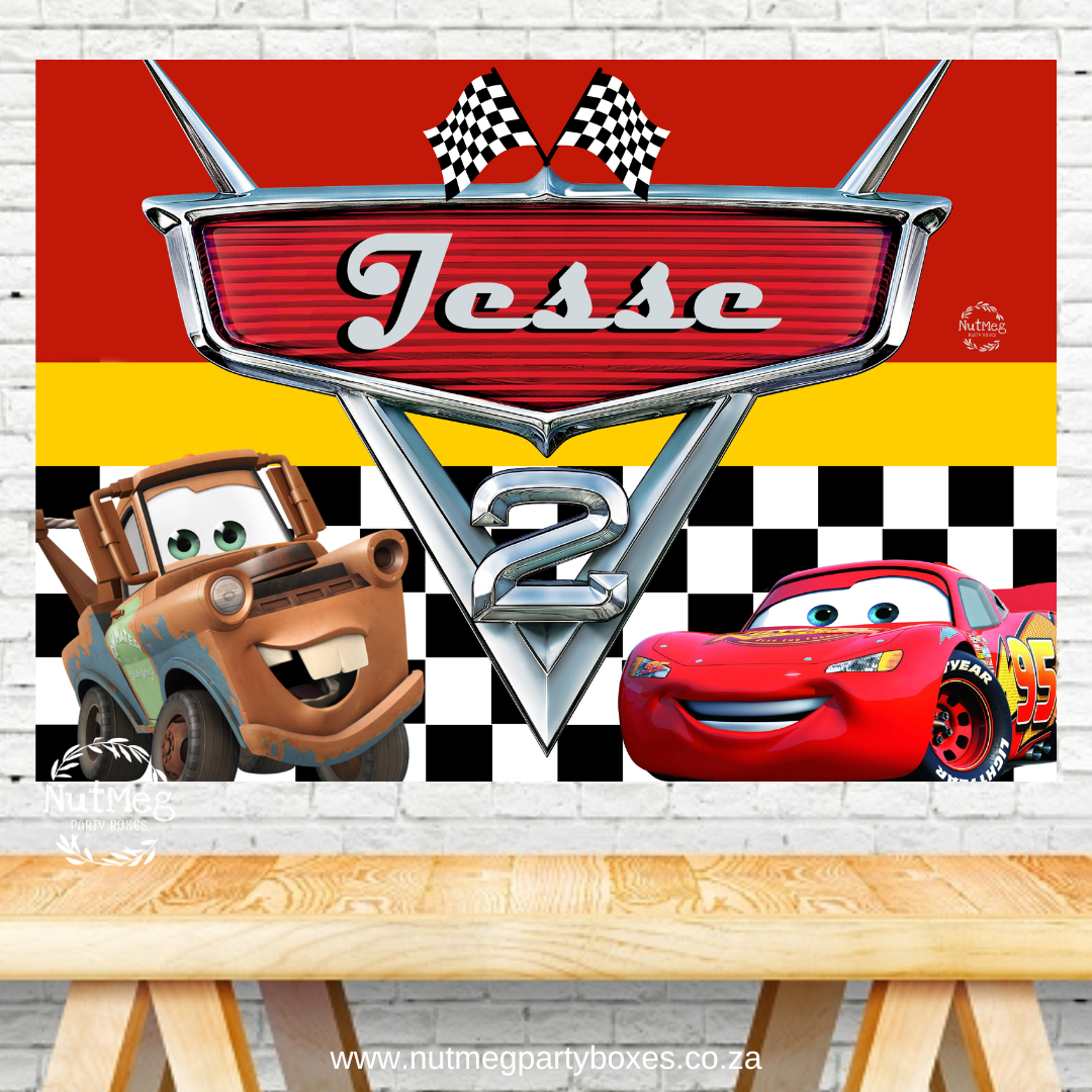 Backdrop - Lightning McQueen – NutMeg Party Boxes